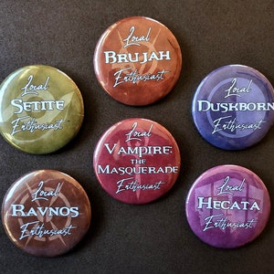 Vampire the Masquerade Clan Buttons - Etsy