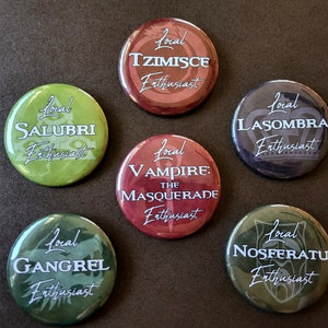 Vampire the Masquerade Clan Buttons - Etsy