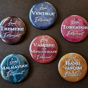 Vampire the Masquerade Clan Buttons - Etsy