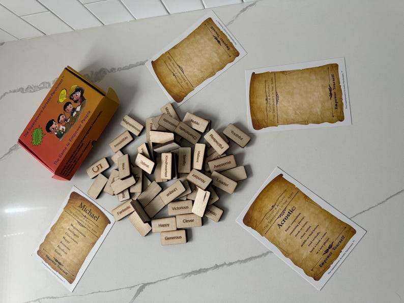 The Superpowers Acrostic Parchment. Board Game. Discover and Activate ...