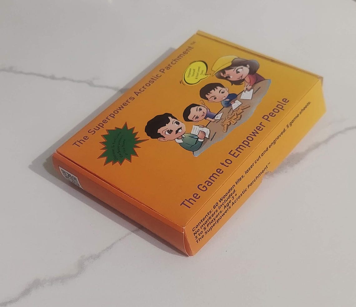 The Superpowers Acrostic Parchment. Board Game. Discover and Activate ...