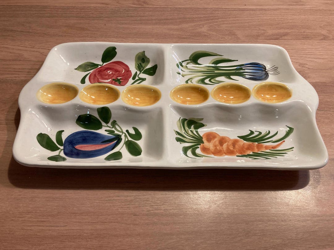 Vintage Aperitif Serving Platter, Nibbles Plate, Canape Dish, Hors D ...