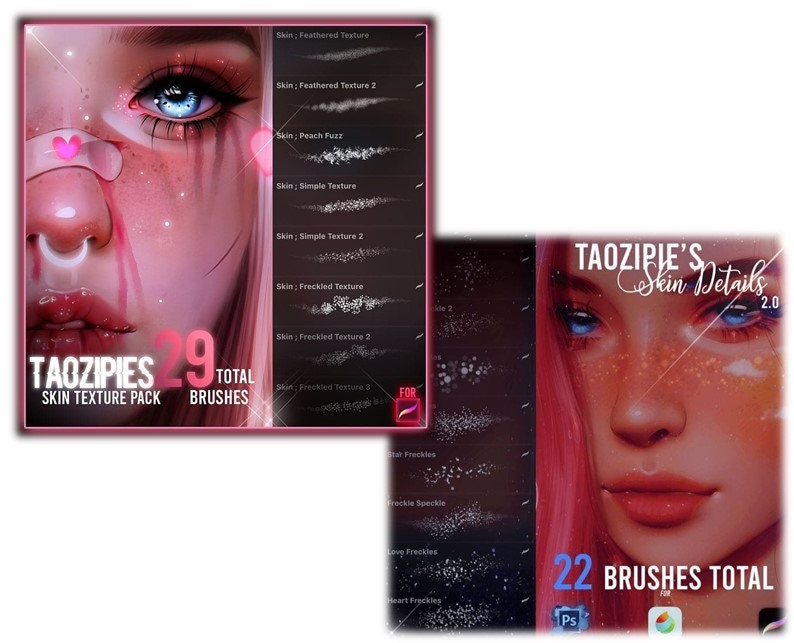 150 Skin Texture Pores Painting Glitterdetails and Veil | Etsy