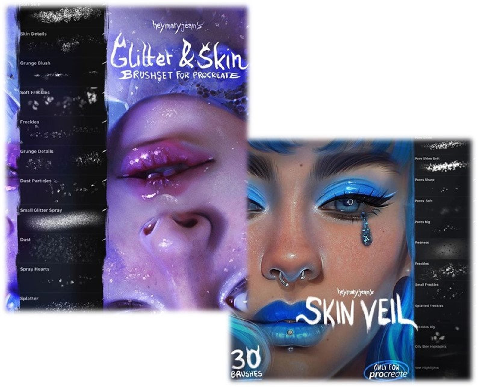 150 Skin Texture Pores Painting Glitterdetails and Veil | Etsy