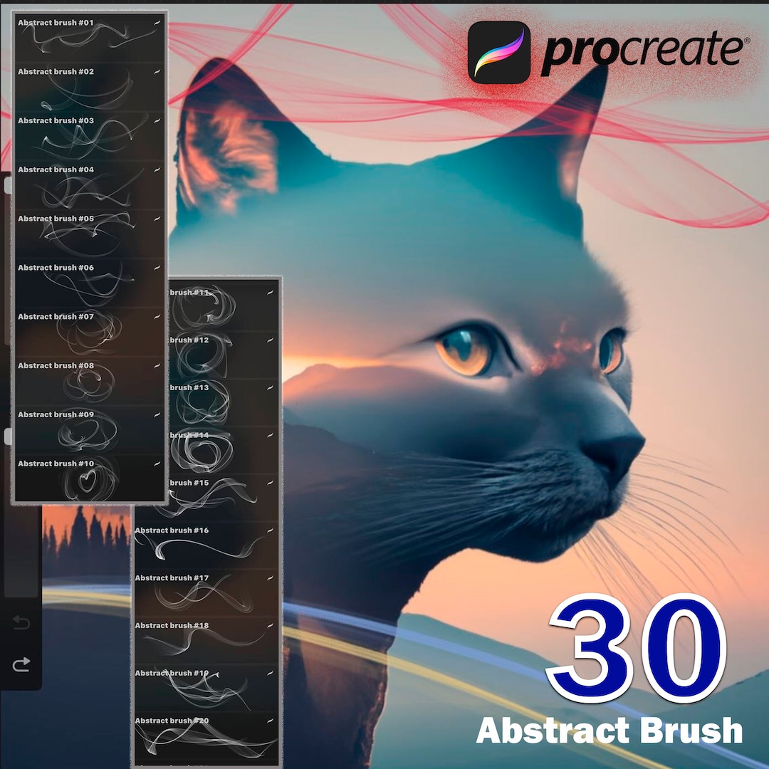 Abstract Procreate Magic: Procreate Brushes, Procreate Stamps & Fashion ...