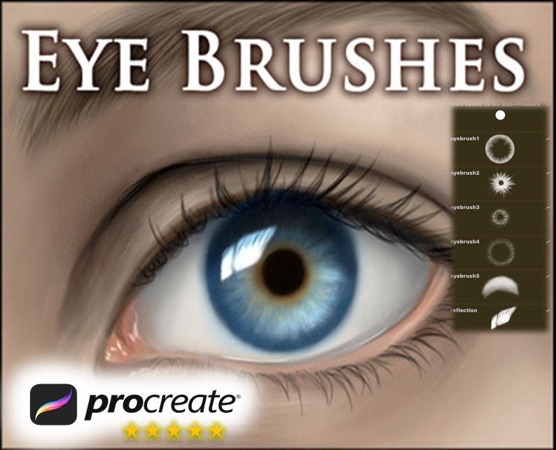 Eye Brushes. Procreate Eye Stamps. Eye Stamp. Brush Set for Procreate ...