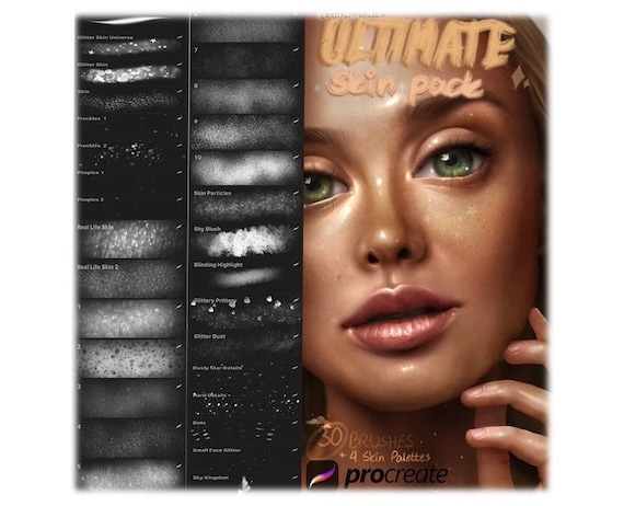 150 Skin Texture Pores Painting Glitterdetails and Veil | Etsy