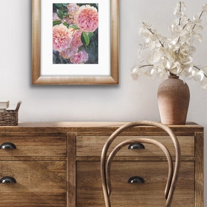 David Austin English Roses - Fine Art Print of Watercolor Painting - Etsy