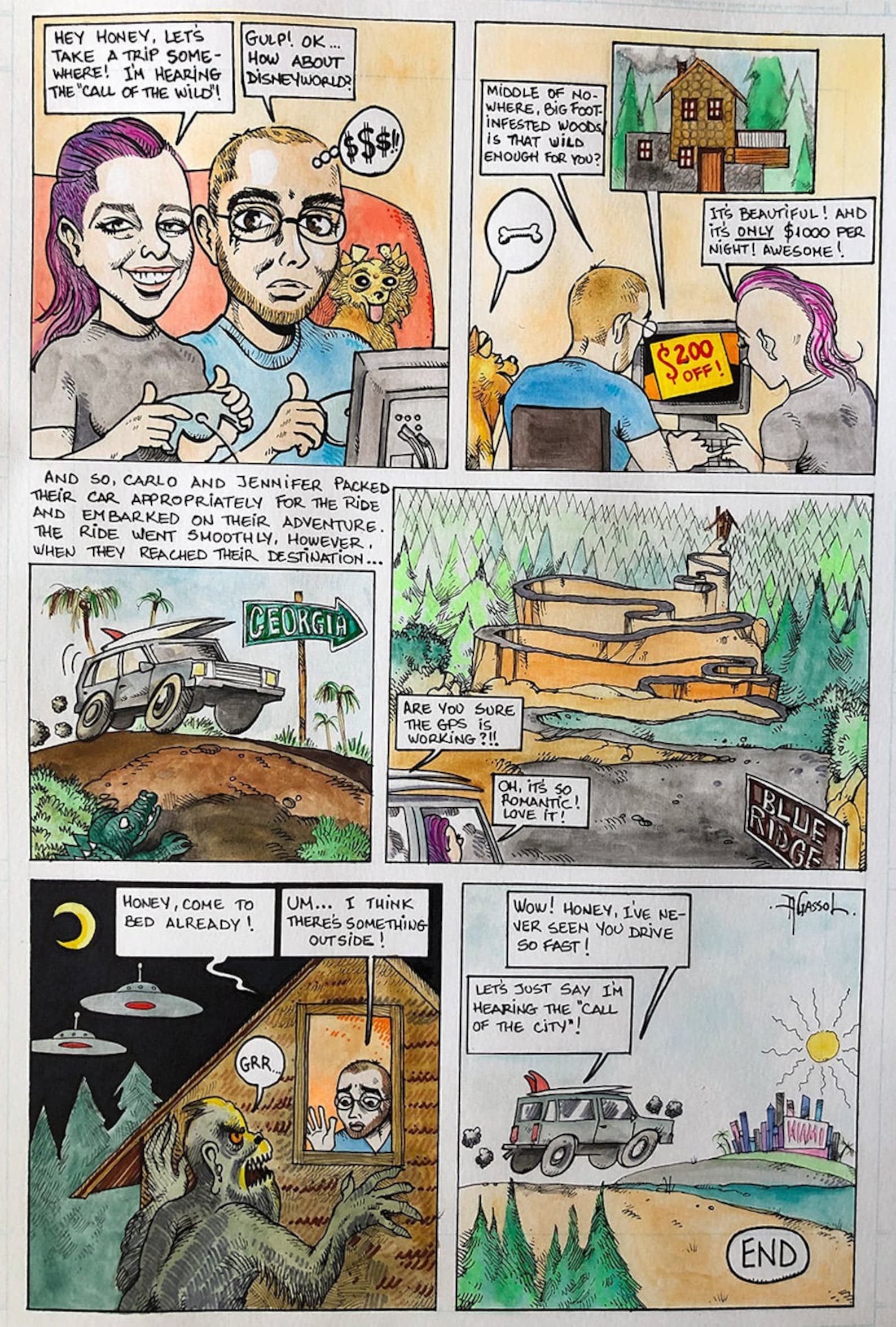 Hand Drawn Personalized Comic Strips Custom Watercolor Comics Great ...