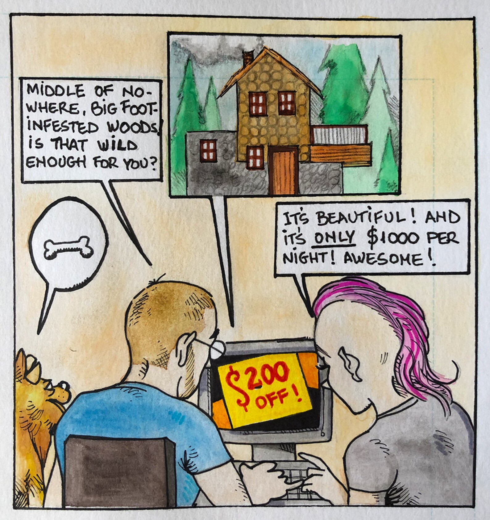 Hand Drawn Personalized Comic Strips Custom Watercolor Comics Great ...