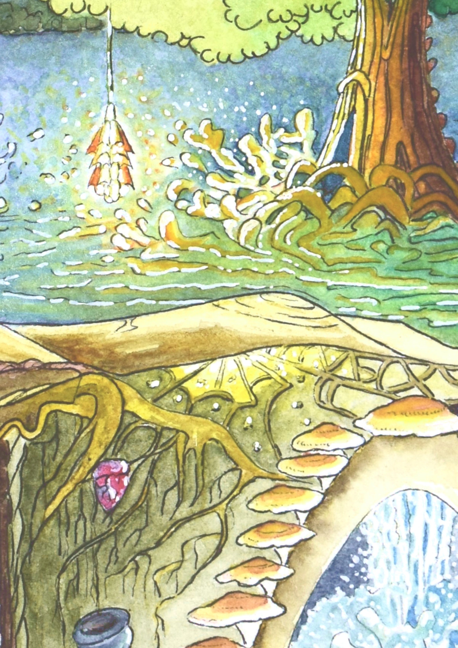 Magical Tree Print Folktale Painting Fantasy Tree Art - Etsy