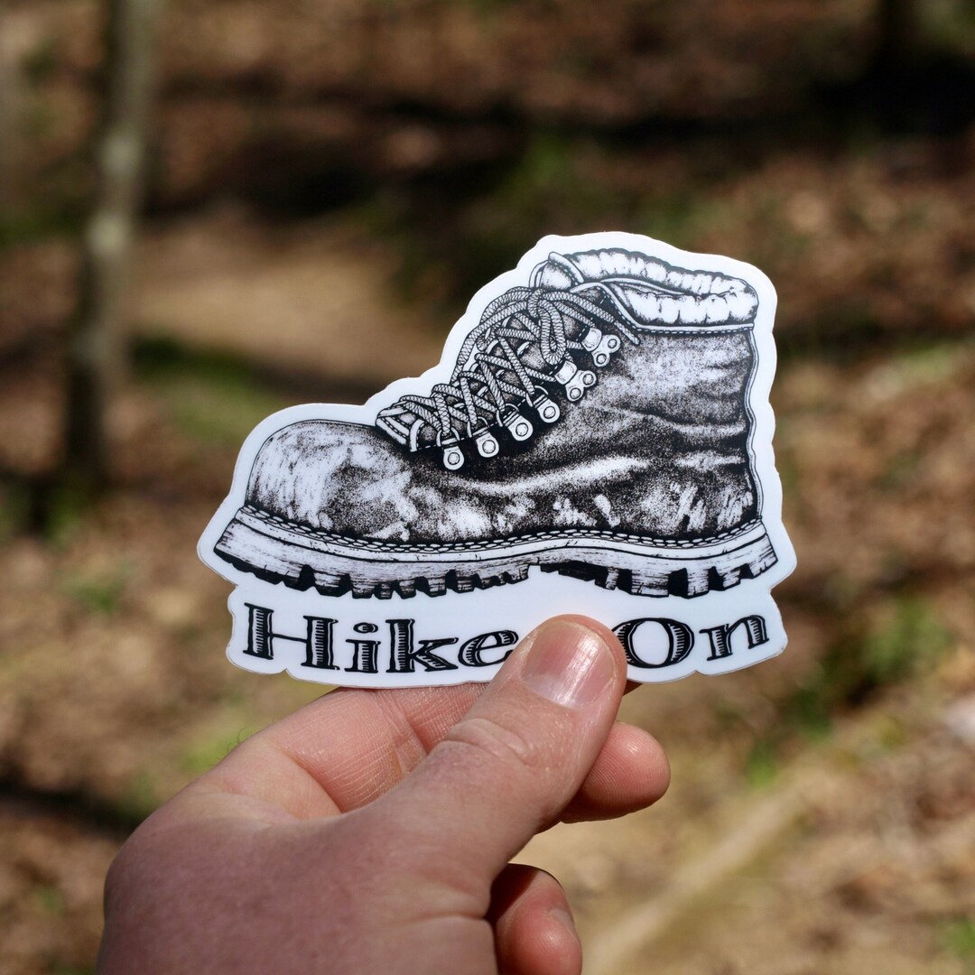 Weatherproof Hiking Boot Sticker Outdoor Sticker Laptop - Etsy