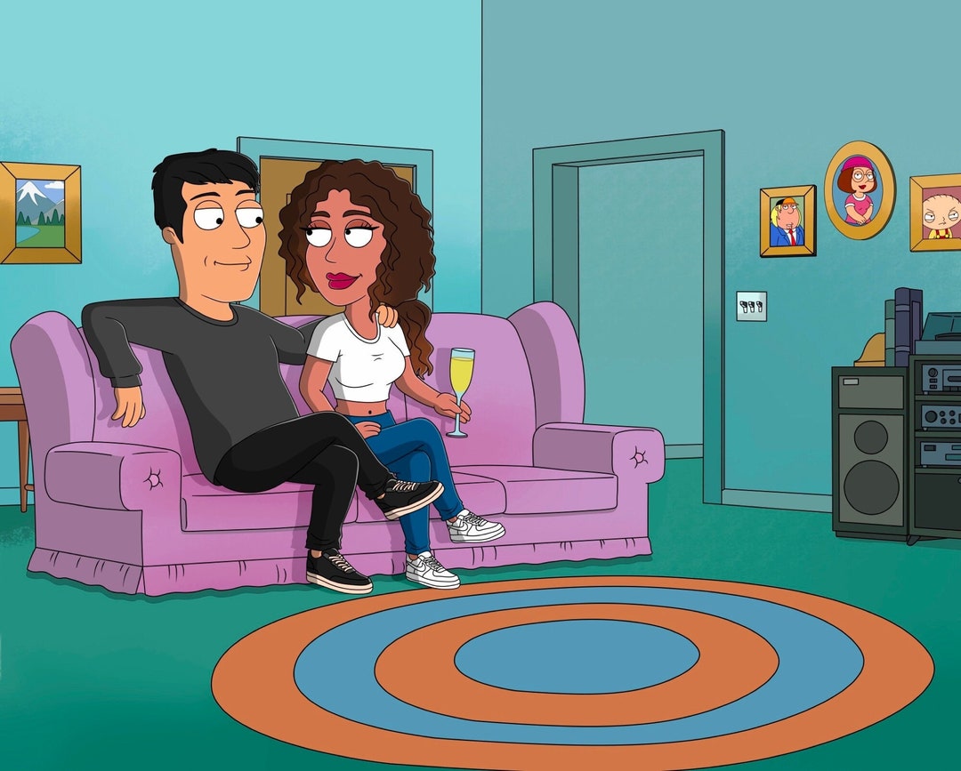 Custom Family Guy Portrait Cartoon Portrait Personalized - Etsy