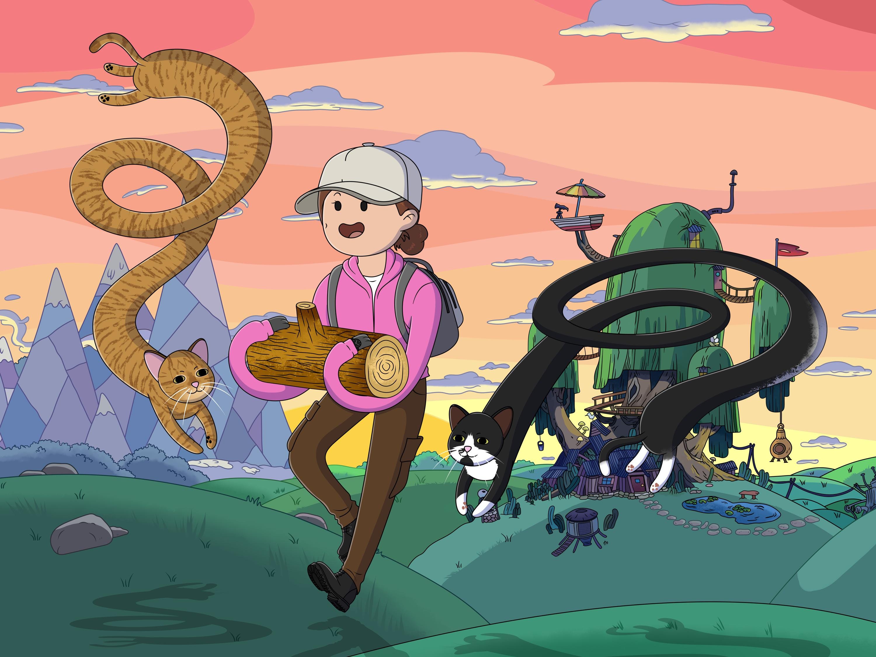 Adventure Time Poster Portrait, Custom Cartoon Family Portrait From ...