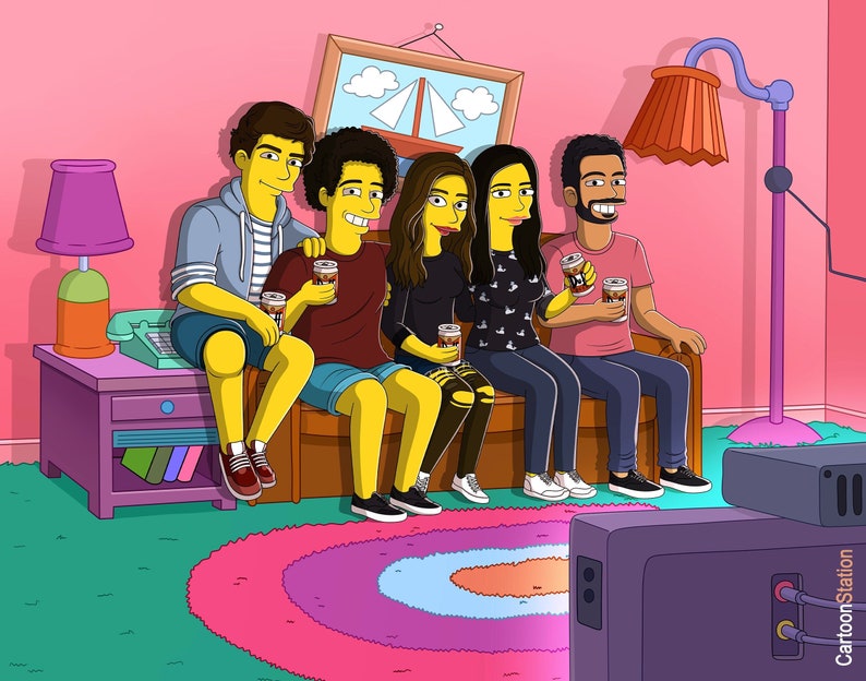 Personalized Simpsons Family Portrait Custom Christmas Gift, Unique ...