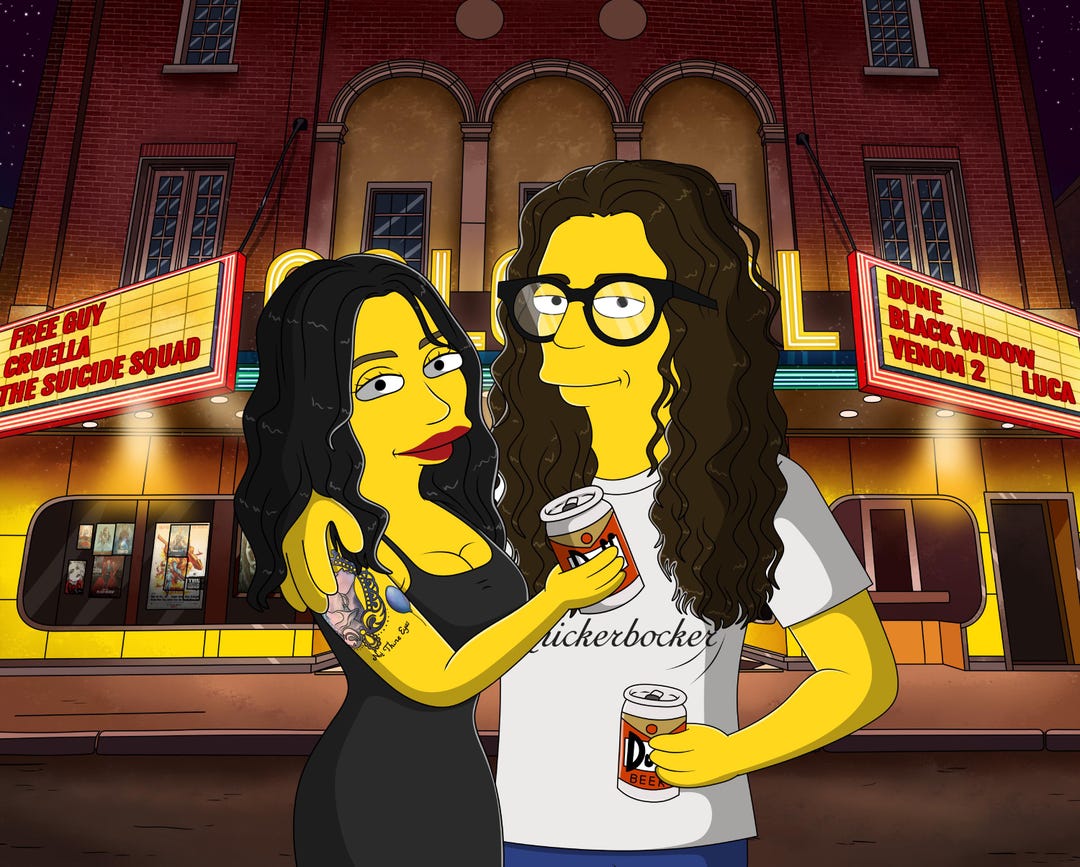Simpsons Portrait, Custom Family Illustration, Custom Background ...