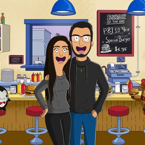Bob's Burger's Custom Personalized Digital Portrait, Bobs Burgers ...