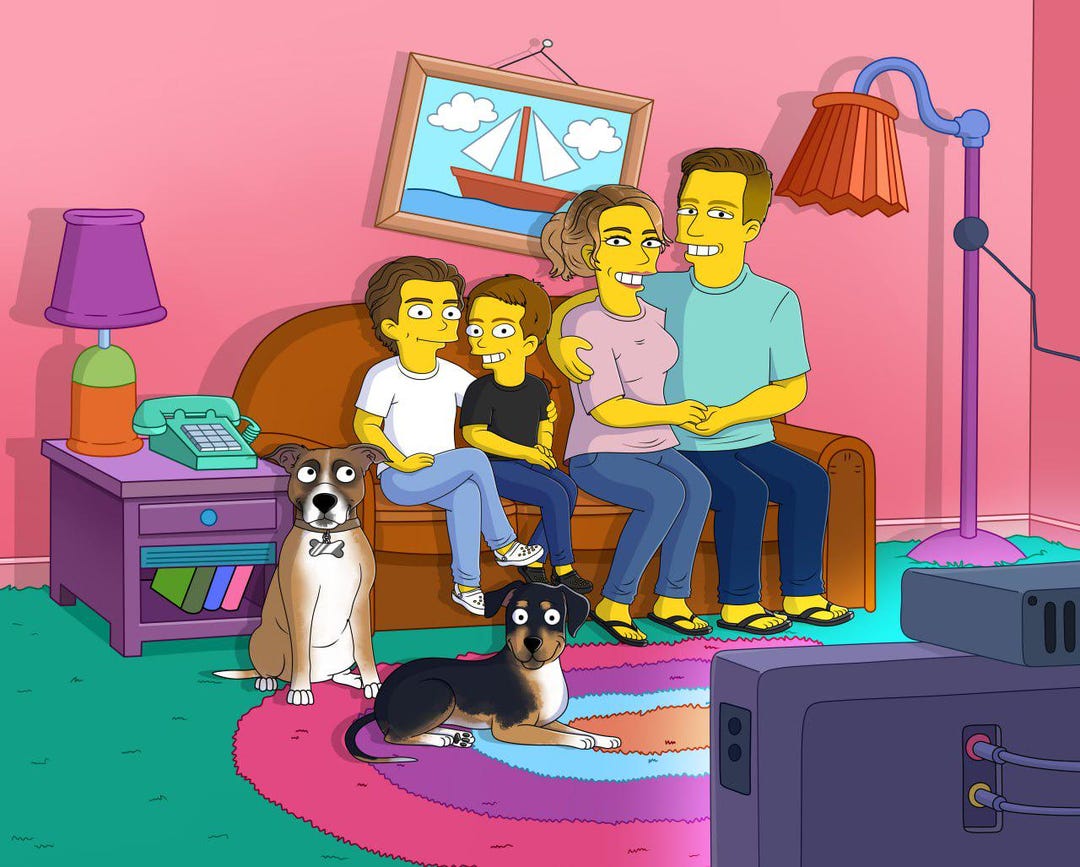 Custom Simpsons Family Portrait Gift, Personalized Simpsons Poster ...