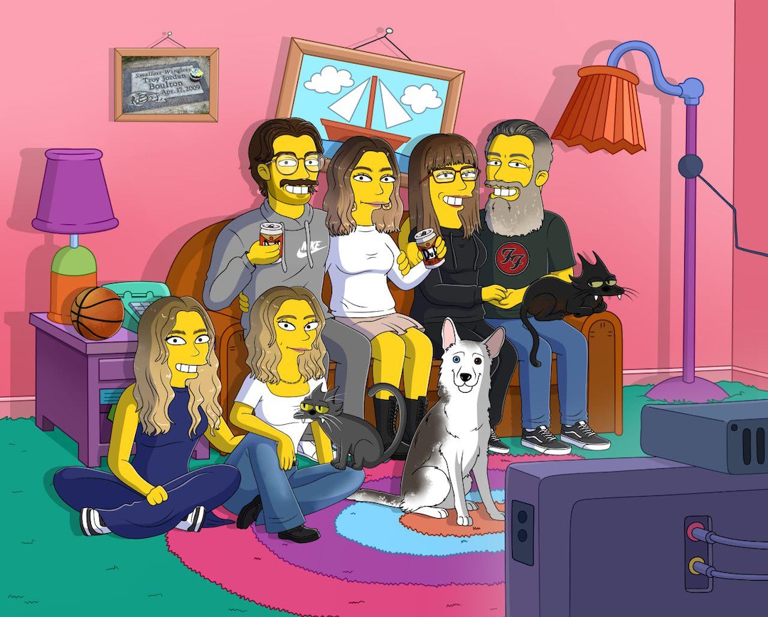 Personalized Simpsons Family Portrait Custom Christmas Gift, Unique ...
