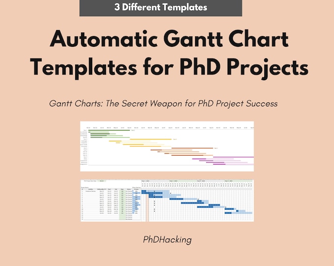 Phd Thesis Chapters and 3-year Timeline Organisation, Planning, Gantt ...