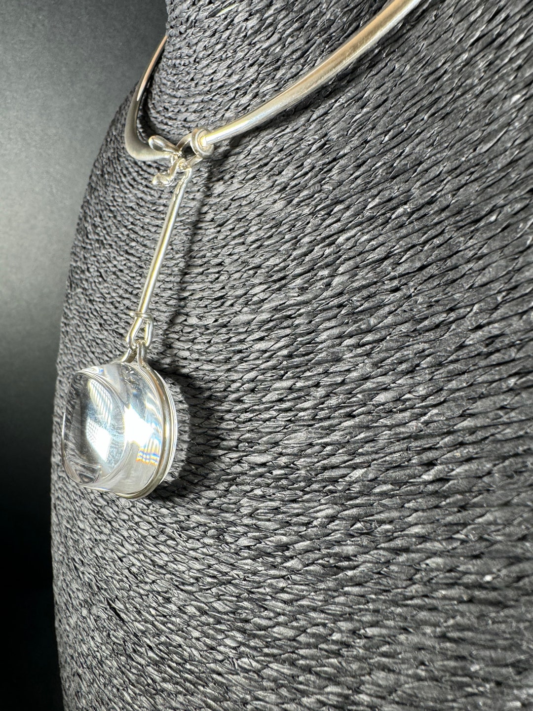 Vivianna Toruń Bulow Hube for Georg Jensen Large Rock Crystal Dew Drop ...