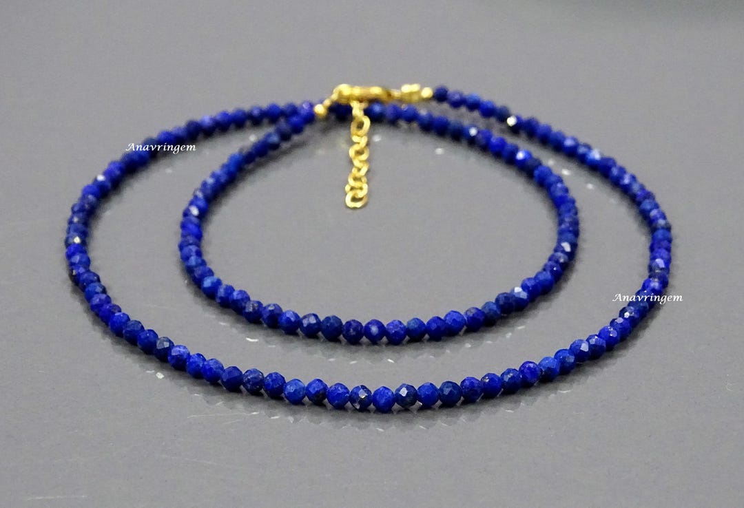 Natural Lapis Necklace, Lapis Beads Jewelry, Gemstone Necklace AAA ...