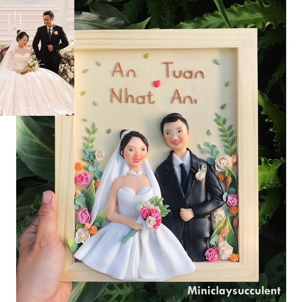 Wedding Clay Couple - Etsy