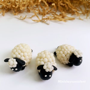 Tiny Clay Sheep, Handmade Sheep Toy, Cute Animal Farm, Farm Decorations ...