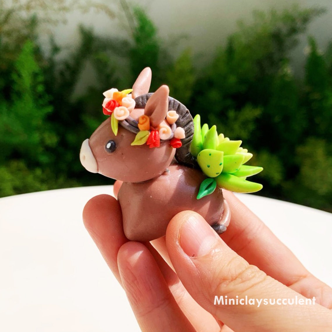 Handmade Clay Donkey Toy Baby Donkey Flowers Art Donkey - Etsy