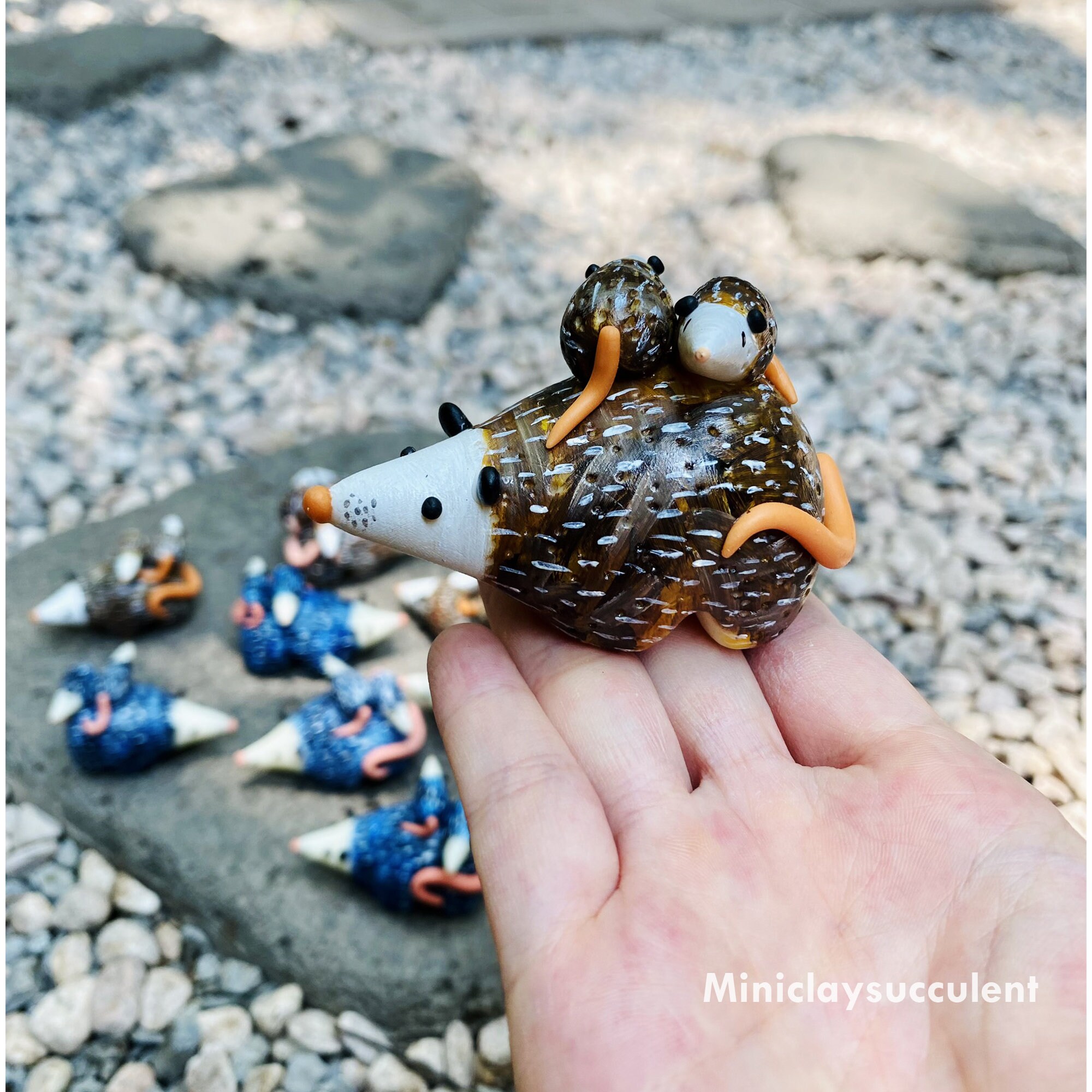 Miniature Opossum Art Gifts Blue Opossum Toy Opossum - Etsy