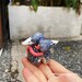 Unique Blue Opossum Flower, Cute Family Animal Ornaments, Miniature Mom ...
