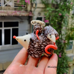 Unique Family Opossum Gifts, Handmade Opossum Toy, Cute Mom With Babies ...