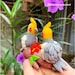 Couple Cockatiel Plush Toy Clay Bird Parrot Lover Gifts - Etsy