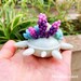 Mint Turtle Flowers Toy, Turtle Purple Lavender Lover, Polymer Tortoise ...