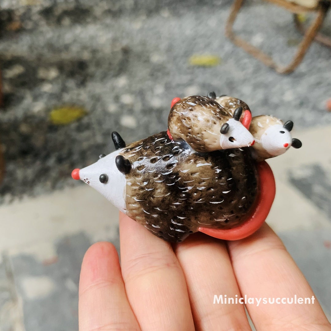 Unique Family Opossum Gifts, Handmade Opossum Toy, Cute Mom With Babies ...