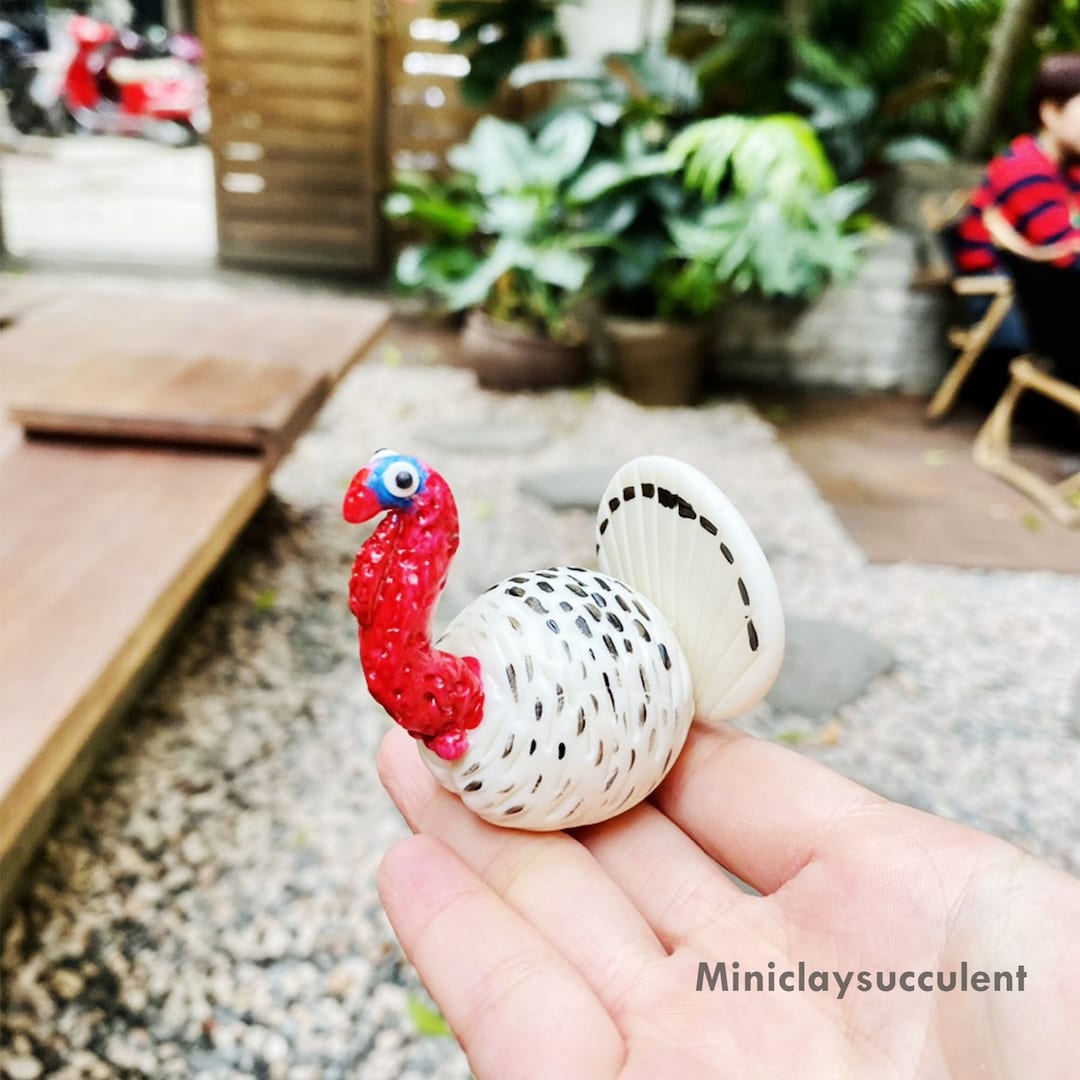Handmade White Turkey Gifts, Royal Palm Turkey for Mom, Chicken Lover ...
