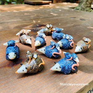 Miniature Opossum Art Gifts, Blue Opossum Toy, Opossum Ornament, Gifts ...