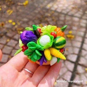 Handmade Hedgehog Vegetable Toy, Clay Hedgehog for Mom, Idea Gift for ...