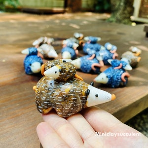 Miniature Opossum Art Gifts, Blue Opossum Toy, Opossum Ornament, Gifts ...