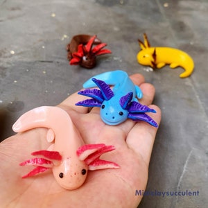 Handmade Smile Axolotl Toy, Clay Pink Axolotl, Unique Pet Axolotl ...