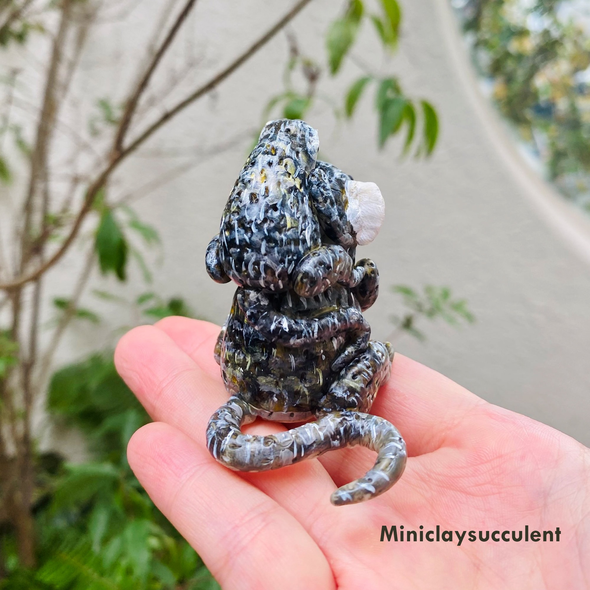 Marmoset Toy, Handmade Monkey, South American Animal, Mom and Baby ...