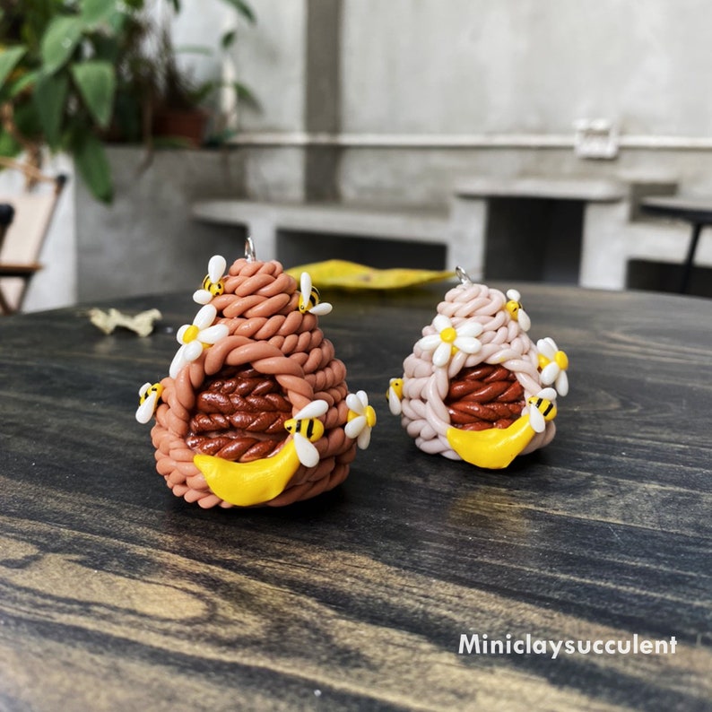 Hanging Bee Hive Gift Miniature Bee Toy Spring Flower Gift - Etsy