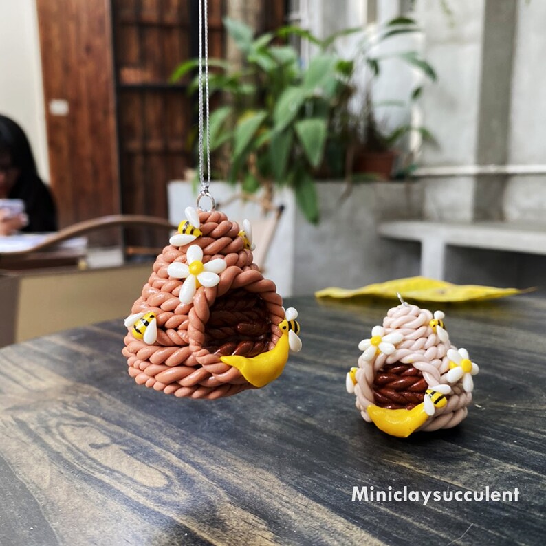 Hanging Bee Hive Gift Miniature Bee Toy Spring Flower Gift - Etsy