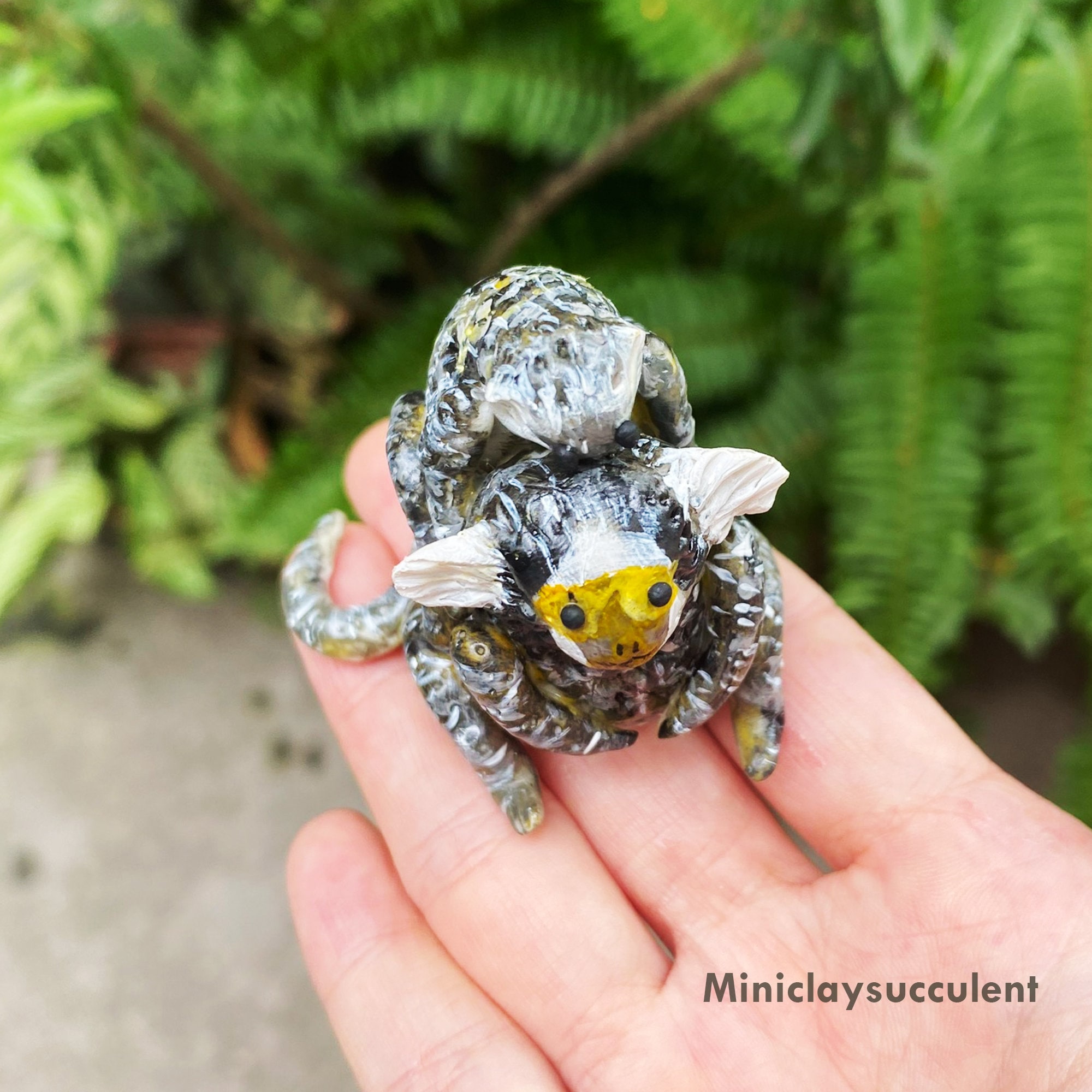 Marmoset Toy, Handmade Monkey, South American Animal, Mom and Baby ...