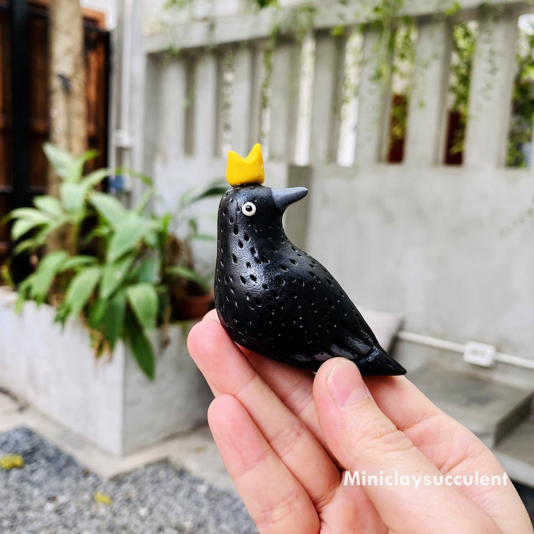 Crow Plush, Handmade Crow Gift, Goth Easter, Dark Cottage Core Home ...