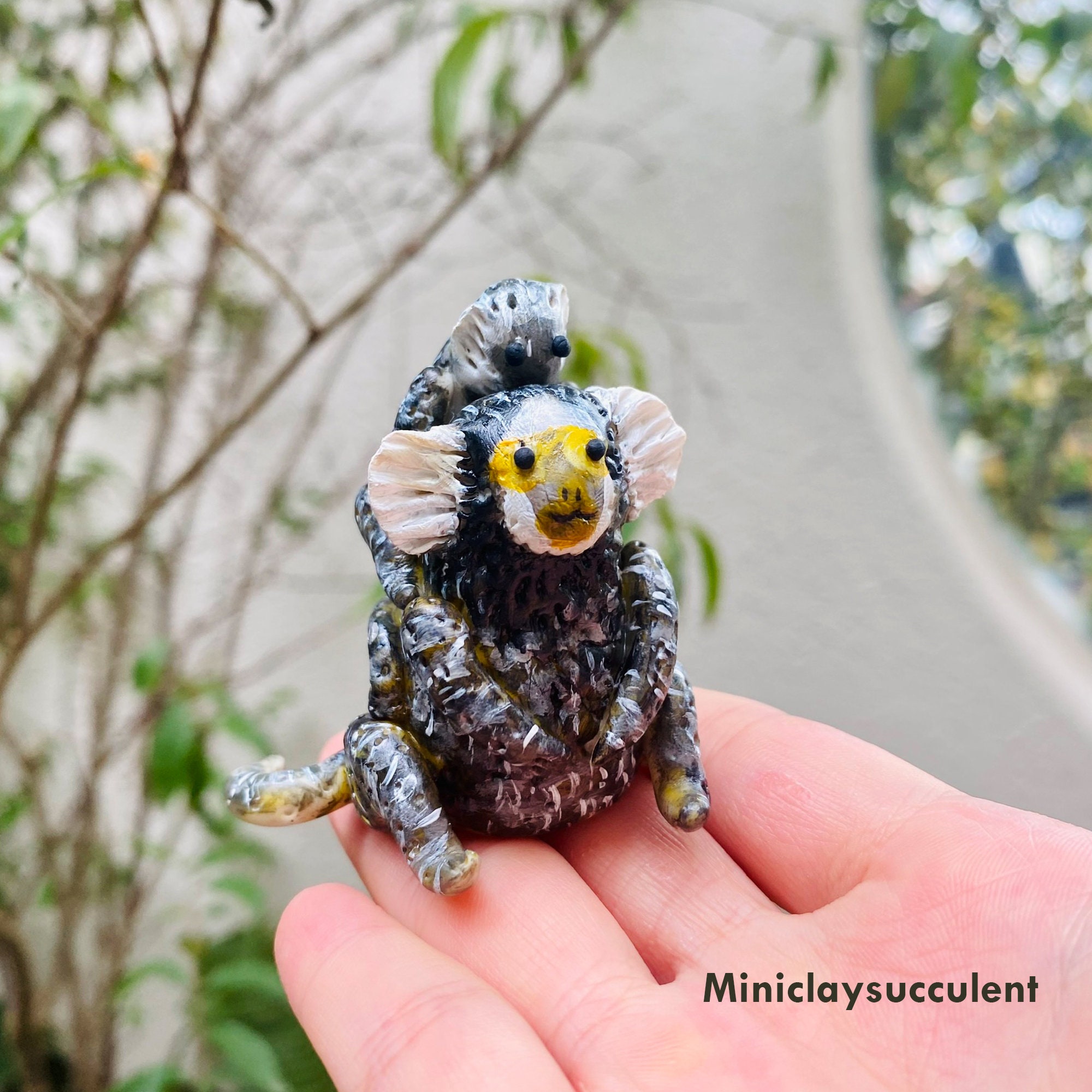 Marmoset Toy, Handmade Monkey, South American Animal, Mom and Baby ...