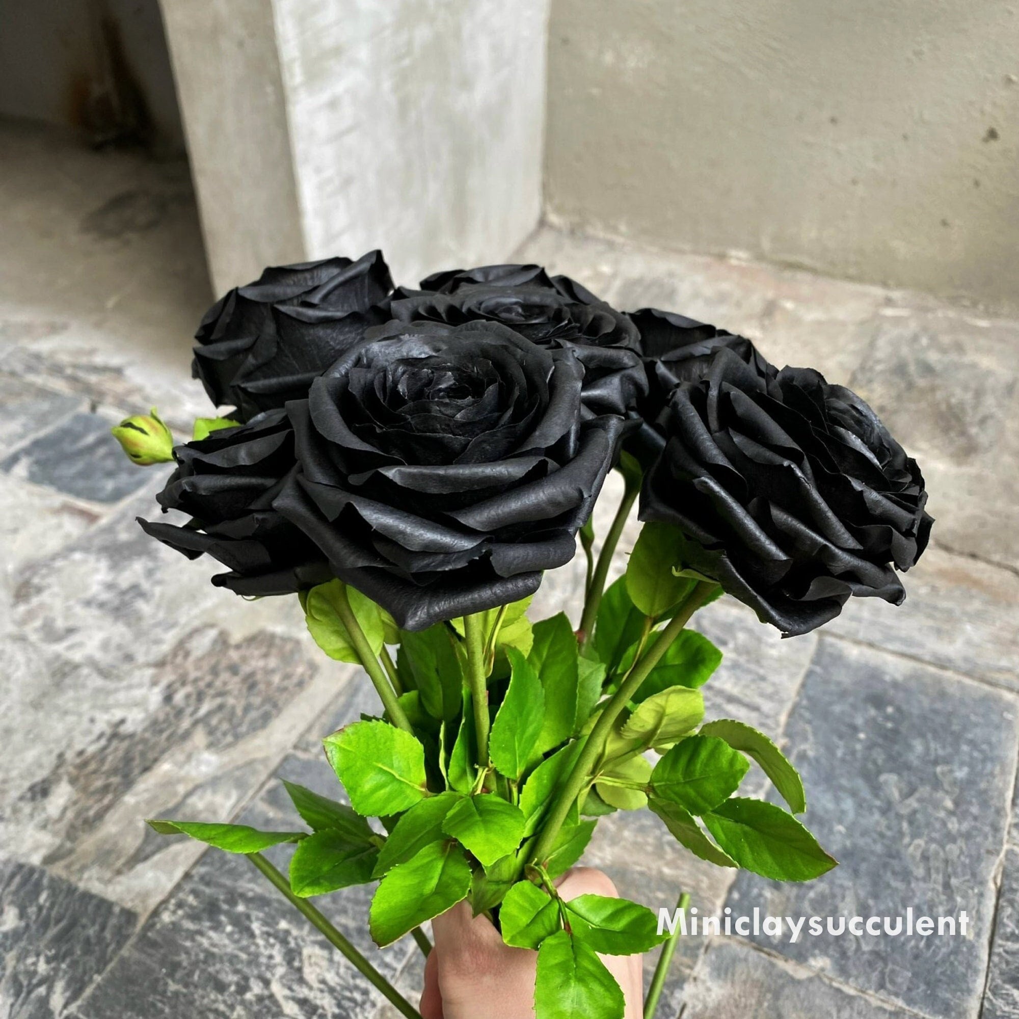 Black Rose Gift Lover Handmade Clay Black Flower Rose Decoration Art Unique Wedding Flower Bouquet Art Gifts for Mom Romantic Gifts Her Etsy UK