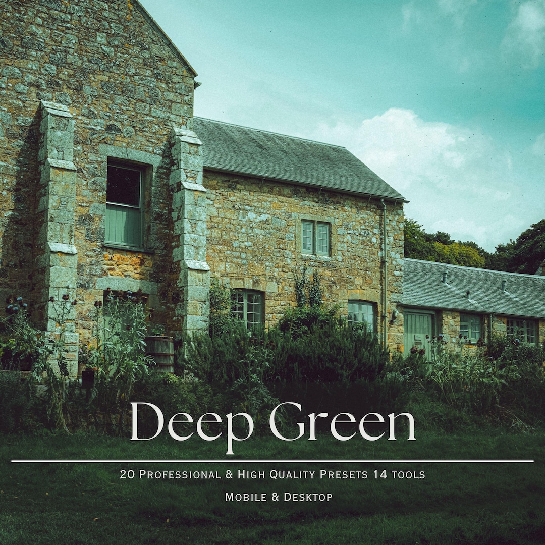 20 Deep Green Lightroom Presets and 14 Tools. Professional Desktop ...