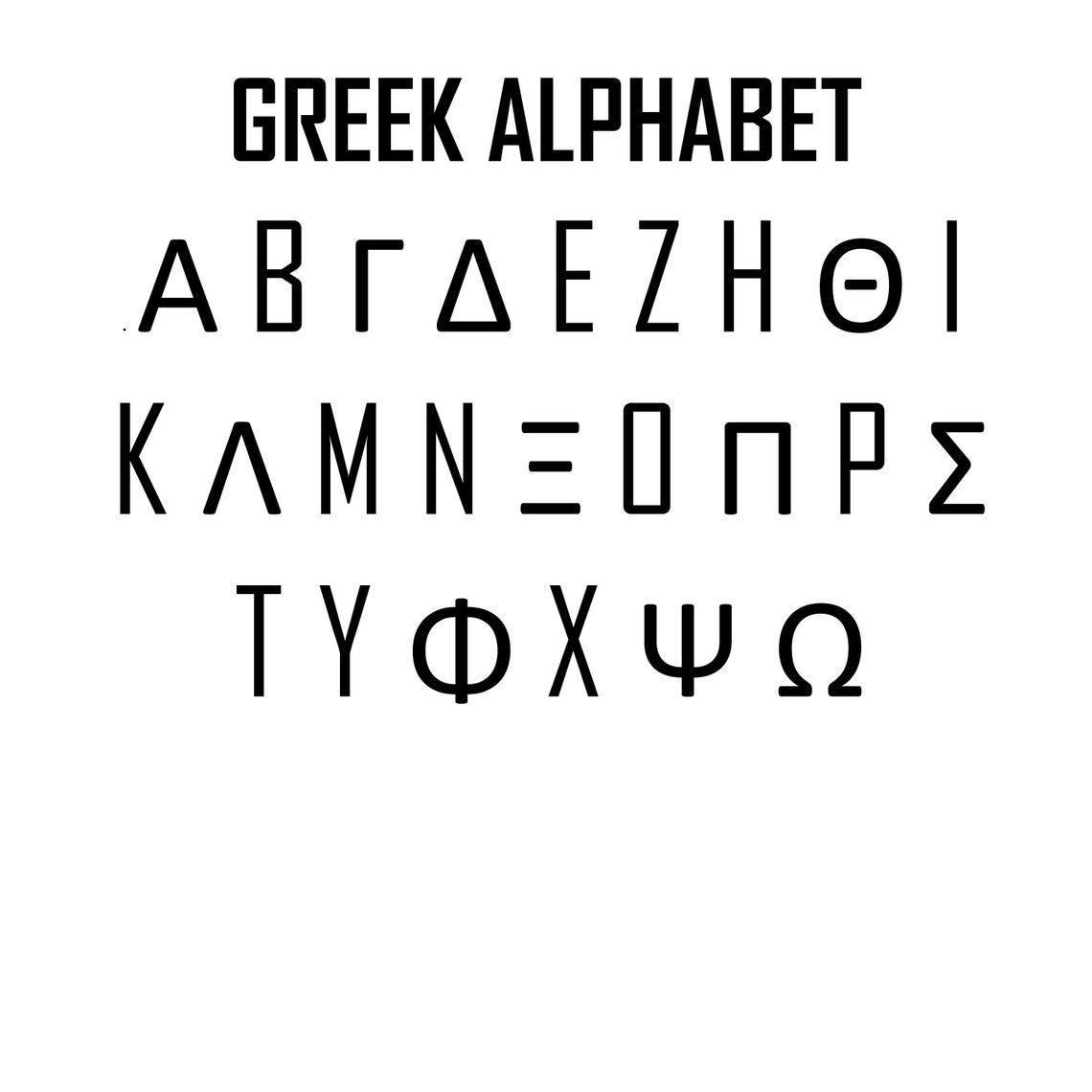 Greek Font Download Greek Letters Alphabet | Etsy