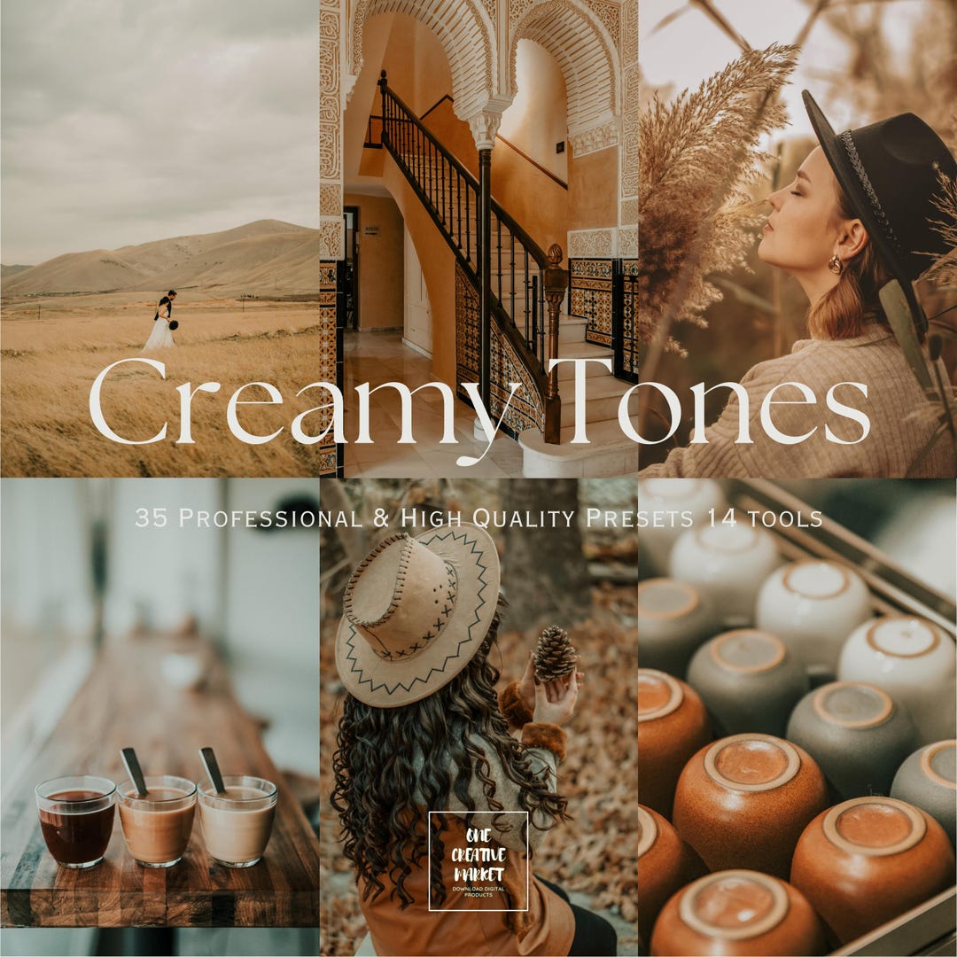 35 Creamy Tones Lightroom Presets and 14 Tools, Desktop & Mobile ...